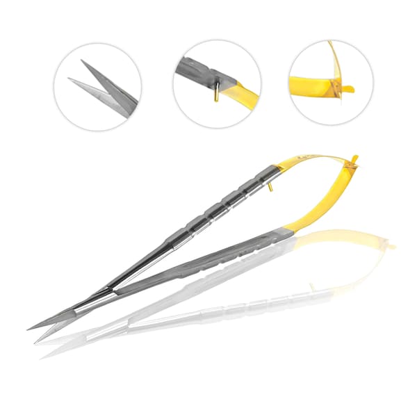 Cynamed Castroviejo Spring Scissors, 5.5", STR, TC CYZR-0148 | Zoro