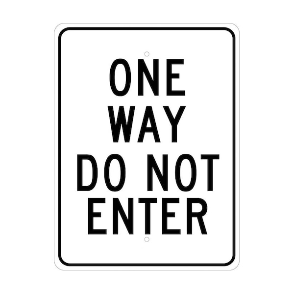 Nmc One Way Do Not Enter Sign, TM117J TM117J | Zoro
