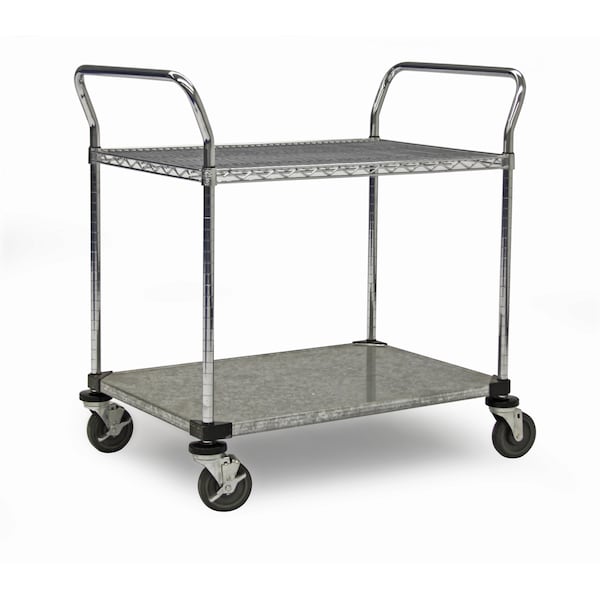 Technibilt Solid Utility Cart, 3-Shelf, 24x36x40 RD344CH-SLD | Zoro