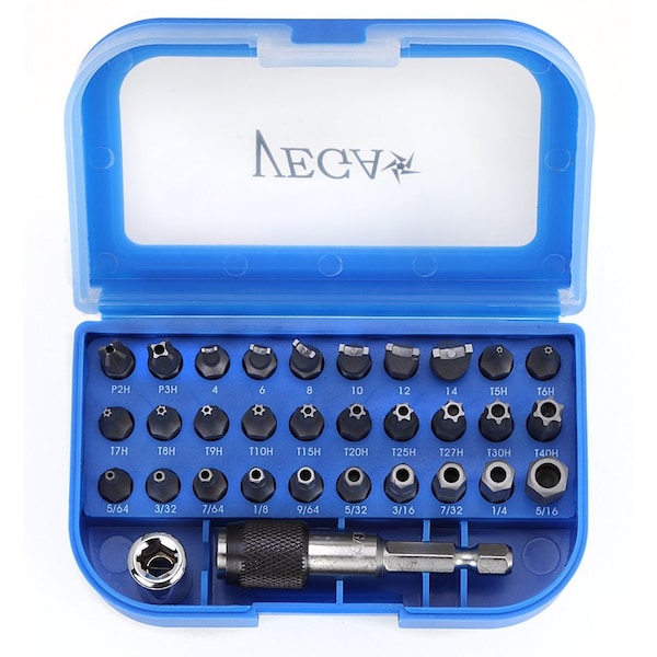 Vega Screwdriver Bit Set, 32Pc Standard Drive V32-1TP | Zoro
