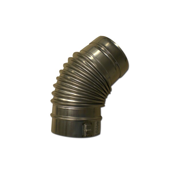 Noritz Vent Pipe For 4" Stainless Steel 45 Degr VP4-45ELBOW | Zoro