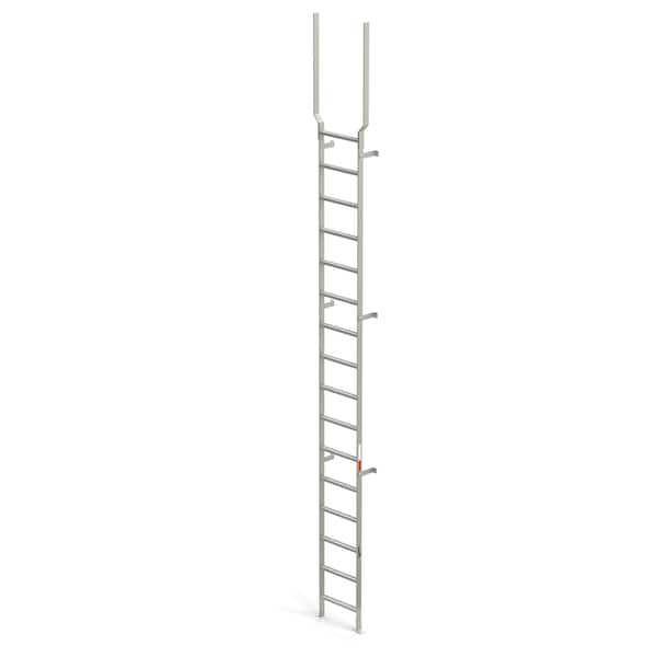 Ega Products 234" Vertical Wall Mount Ladder w/ Ext. - SS, Stainless ...