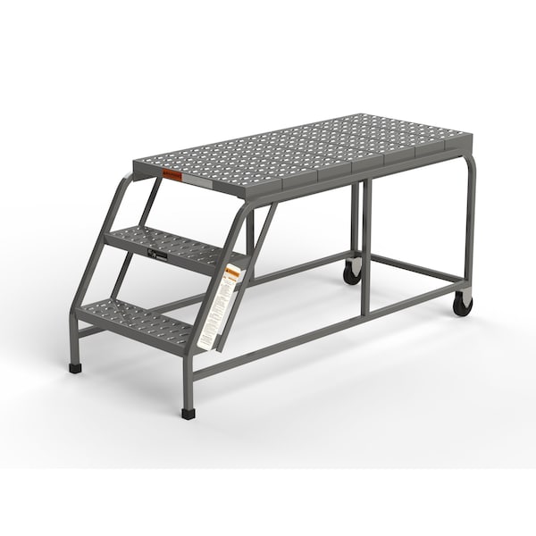 Ega Products Mobile Work Platform, 3 Steps, 24"W x 48"D Platform ...