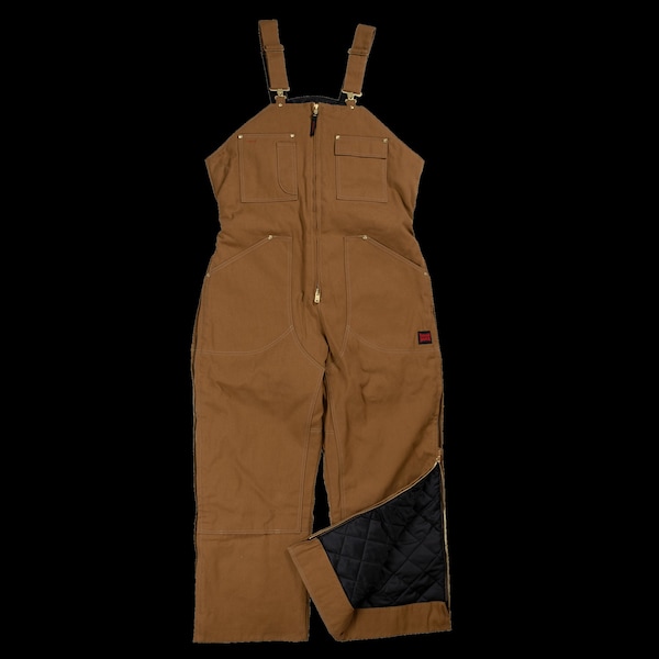 Tough Duck Insulated Bib Overall, WB031-BROWN-2XL WB031 | Zoro