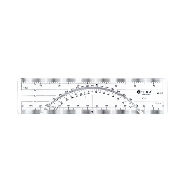 Westcott Protractors, Protractor Ruler -Bulk Packed W-43-BP | Zoro