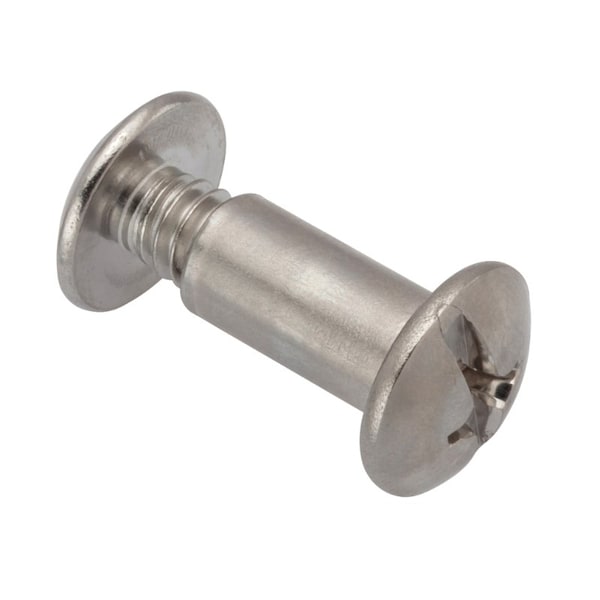 Ampg Combo Barrel/Screw, 1/4"-20, 5/8 to 3/4 in Brl Lg, 5/16 in Brl Dia ...