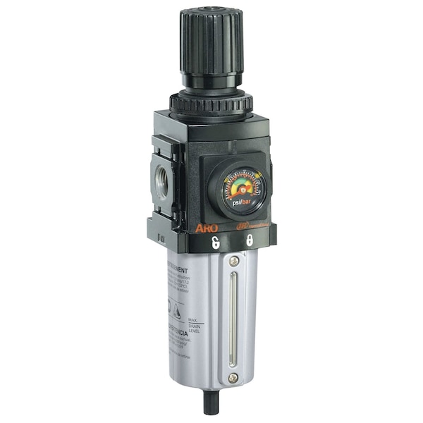 Aro FRL Piggyback, Air Inlet 1/4", NPT, 72 scfm P39224-610 | Zoro