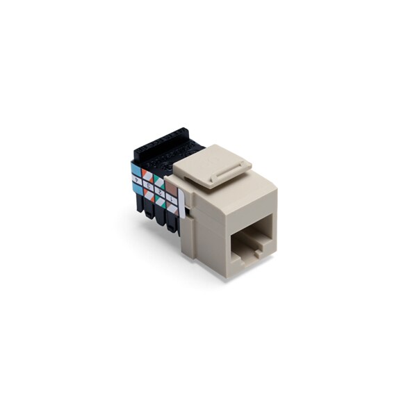 Leviton 1-Port Mod Jack 110 8W8P Utp, Usoc Voice Grade Quickport, Ivory ...
