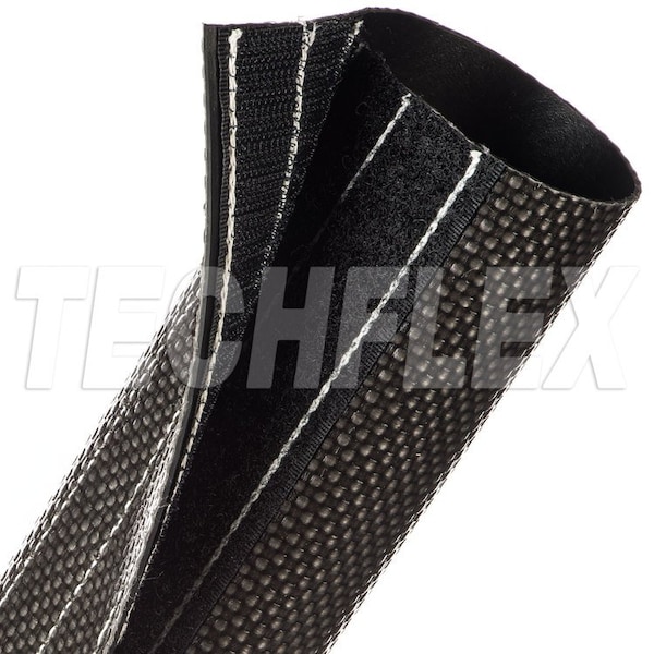 Techflex Cable Sleeve, 2 in Inside Dia., 25 ft, Black DWG2.00BK | Zoro