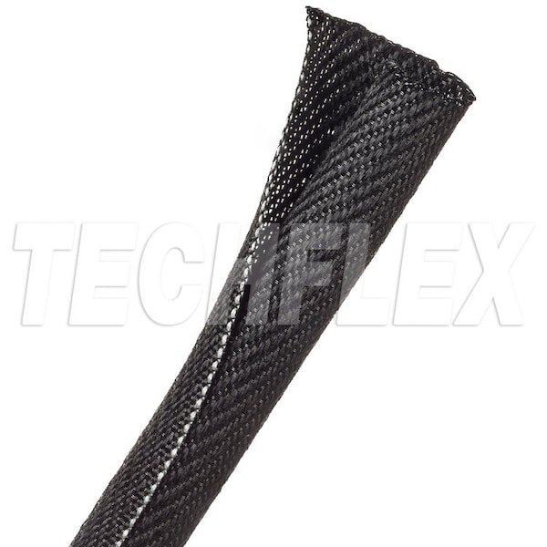 Techflex Braided Cable Wrap, 1/2 in Inside Dia., Polyester, Black ...
