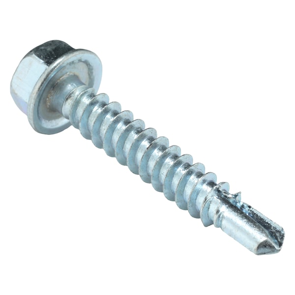 Zoro Select Self-Drilling Screw, 1/4" x 1-1/2 in, Zinc Plated Steel ...