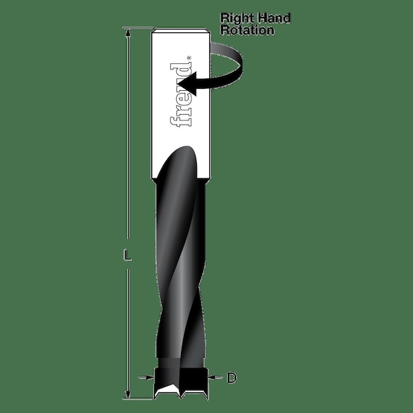 Freud Brad Point Bit, 9mm dia. BP90057R | Zoro