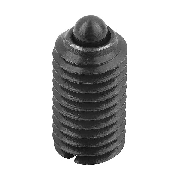 Kipp Spring Plunger Standard Spring Force D=M12, L=22, Steel, Comp: Pin ...