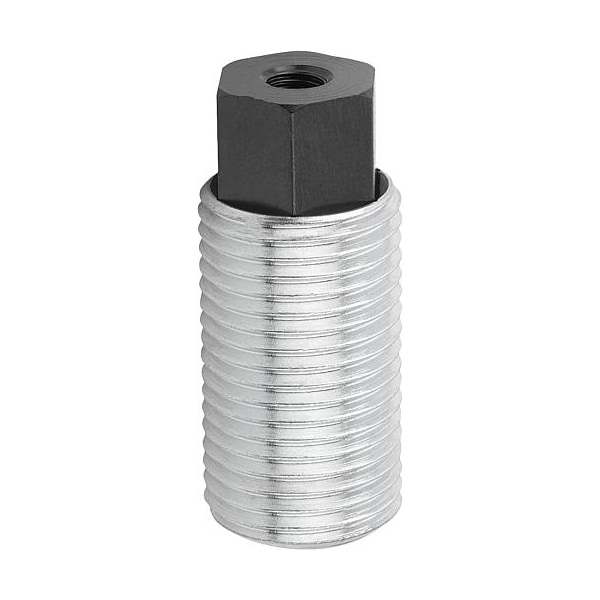 Kipp Push-Pull Plunger, Heavy Spring Force, With Rotation Lock, D=M12X1 ...
