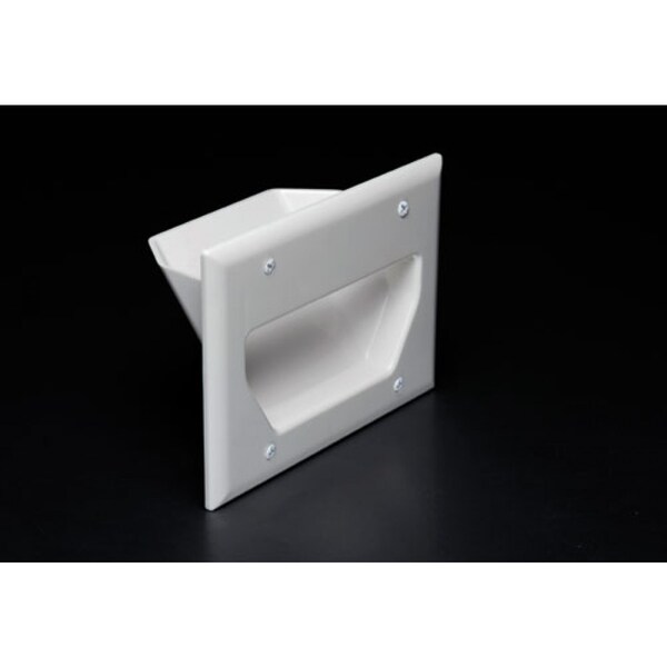 Southwire Three Gang Recessed Low Voltage Cable Plate LVP3NP | Zoro