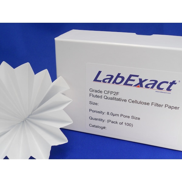 Labexact Fluted CFP2 8um Filter Paper, 24cm, PK100 LECFP2F-240 | Zoro