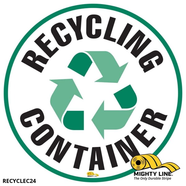 Mighty Line Recycle Container, Floor Sign, Industria, RECYCLEC24 ...