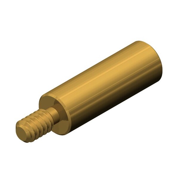 Lyn-Tron Round Standoffs, #6-32 Thrd Sz, 5/8 in Bd L, Brass Plain, 5/16 ...