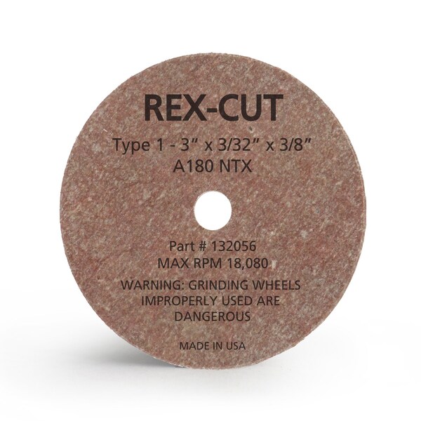 Rex Cut T1 Deburring Wheel, 3x3/32x3/8, T1 132056 | Zoro