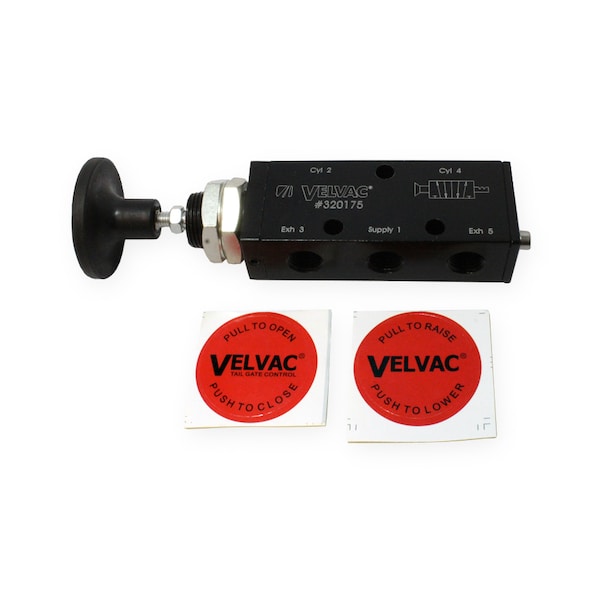 Velvac Push/Pull Valve-Non Holding, 4-Way 320175 | Zoro