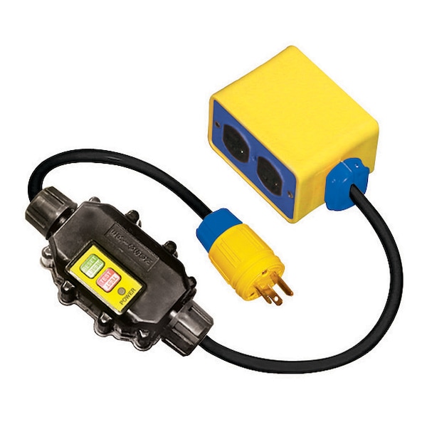 Ericson GFCI PORTABLE, 20A MANUAL, 50FT INLINE W G104-50W | Zoro