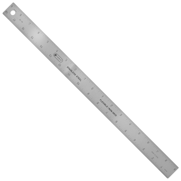 Westcott Rulers, 18" Zero Center Stainless Steel Ruler ZC-18 | Zoro