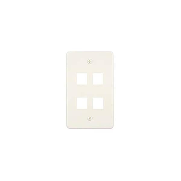 Allen Tel Versatap Faceplate, 4-Port, White AT30-4-15 | Zoro