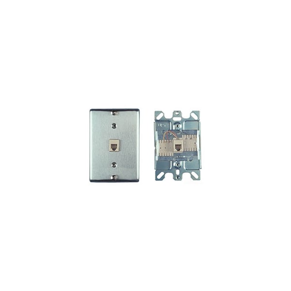 Allen Tel Wall Phone Outlet Jack, 6-Position, 6-Conductor, Quick ...