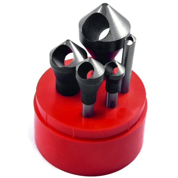 Hhip 5 Piece 90 Degree Zero-Flute Countersink & Deburring Tool Set 2001 ...