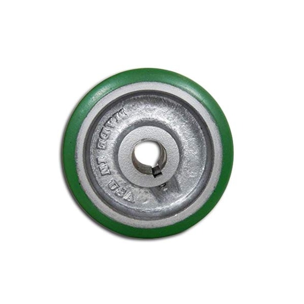 Casterhq 8"x2" Polyurethane ON Steel KEYED Drive Wheel, 5/8" BORE ...