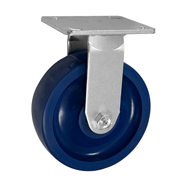 Casterhq Medium Duty 5"X 2" Blue Solid Polyurethane Rigid Caster, 800 ...