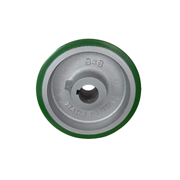 Casterhq 8"x3" Polyurethane ON Steel KEYED Drive Wheel, 1-1/2" BORE ...