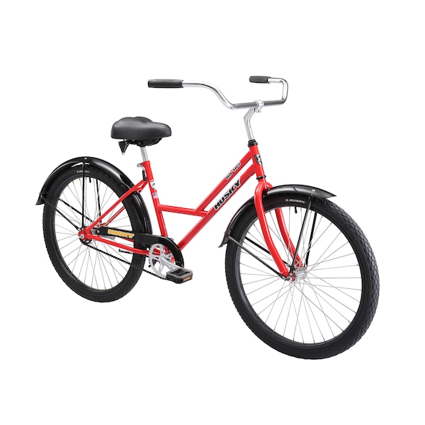 Husky Bicycles 26" 3-Speed Lady Industrial Cruiser, Red 160-116 | Zoro