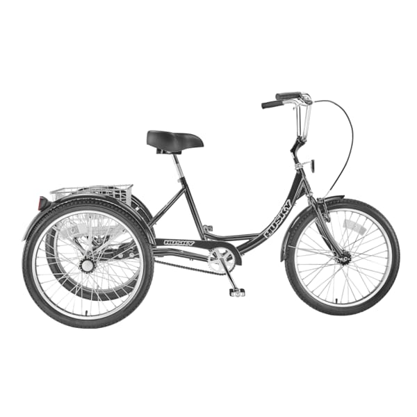 Husky Bicycles Industrial Tricycle, 500 lb Capacity, 24" Wheels, Black ...