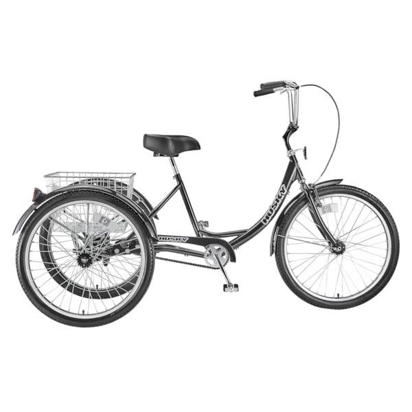 Husky Bicycles Industrial Tricycle, 600 lb Cap, 26" Wheels, Black ...