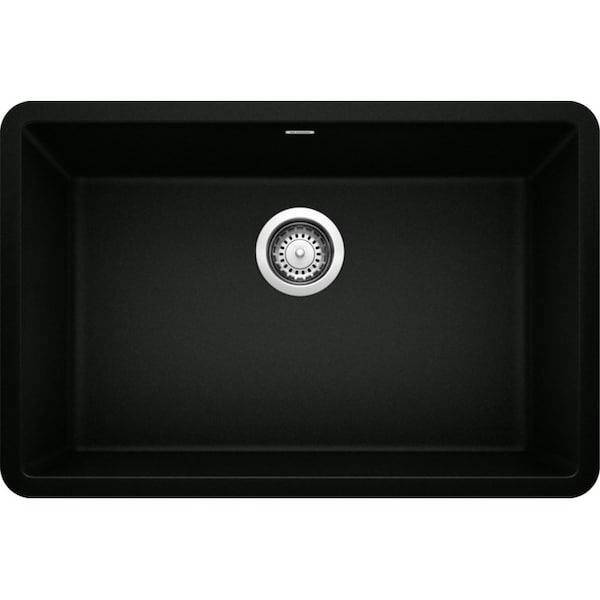 Blanco Precis Silgranit 27" Single Bowl Undermount Kitchen Sink - Coal ...