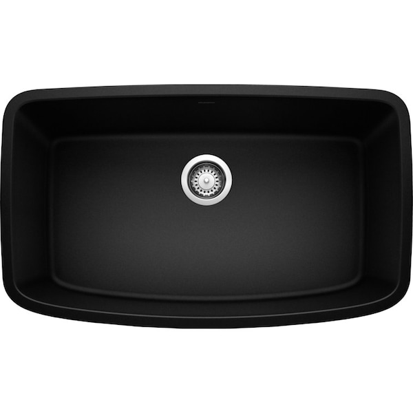 Blanco Valea Silgranit Super Single Undermount Kitchen Sink - Coal ...