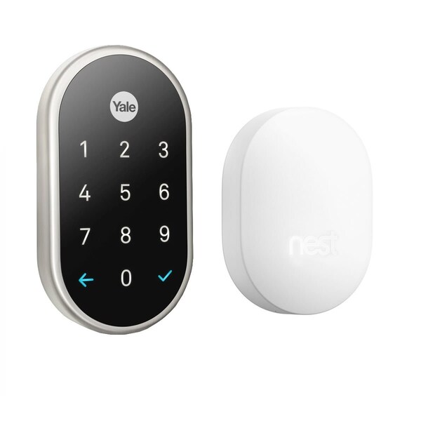 Google Nest Nest x Yale Keyless Entry Deadbolt with Nest Connect Satin ...
