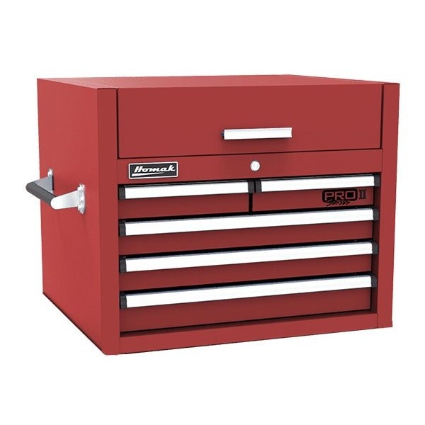 Homak 27in Pro 2 5-Drawer Top Chest - Red RD02027052 | Zoro