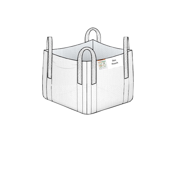 Durasack 2500 lbs. dry material Bulk Bags, White, 340 PK BB-40UOF-P | Zoro