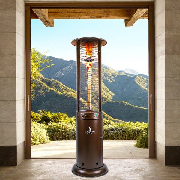 Lava Heat Italia The Opuslite 80.5" Cylindrical Glass Tube Outdoor ...