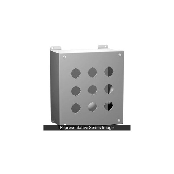 Hammond Pushbutton Enclosure, Extra Deep, 4 PB x 30.5mm, Steel/Gray ...