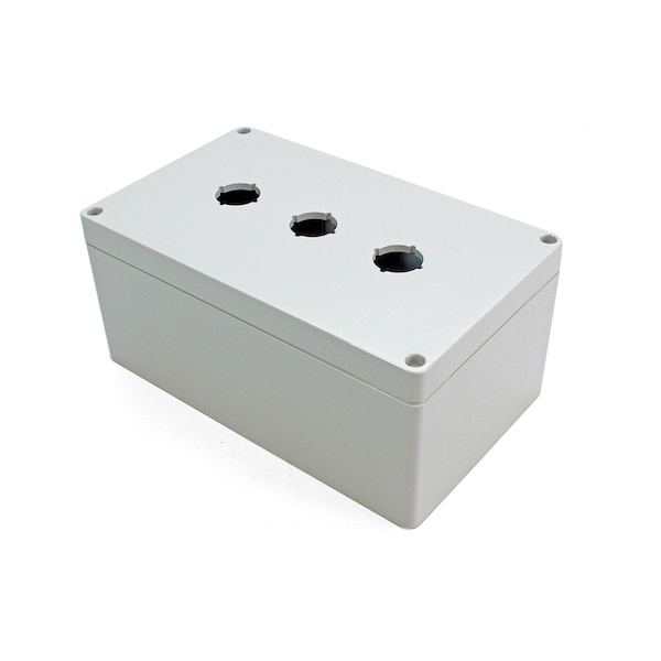 Hammond 3 hole, 22.5mm, Pushbutton Enclosureosure, Polycarbonate ...