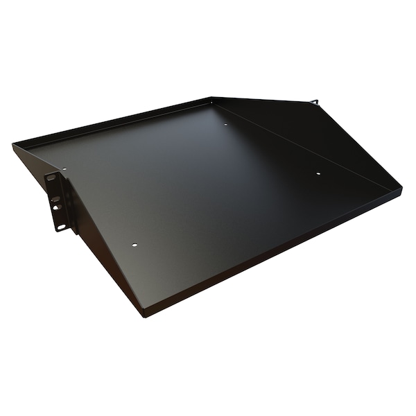 Hammond 2U 19.5in Depth Solid Centered Rack Shelf - Black - 200 lbs ...
