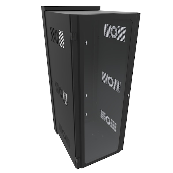 Hammond Swing-Out Sectional Wall Mount Rack Cabinet HWM2432U26WDBK | Zoro