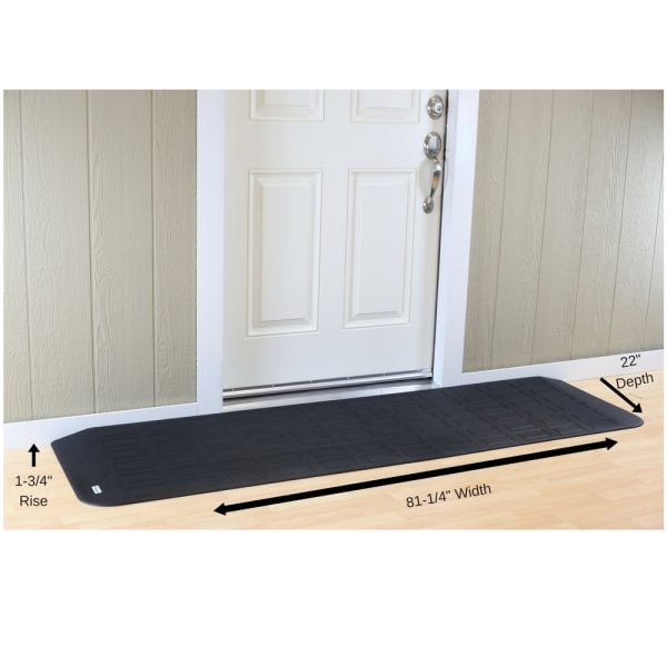 HANDIRAMP ADA Compliant Rubber Threshold Ramp: 1-3/4" Rise x 81-1/4 ...