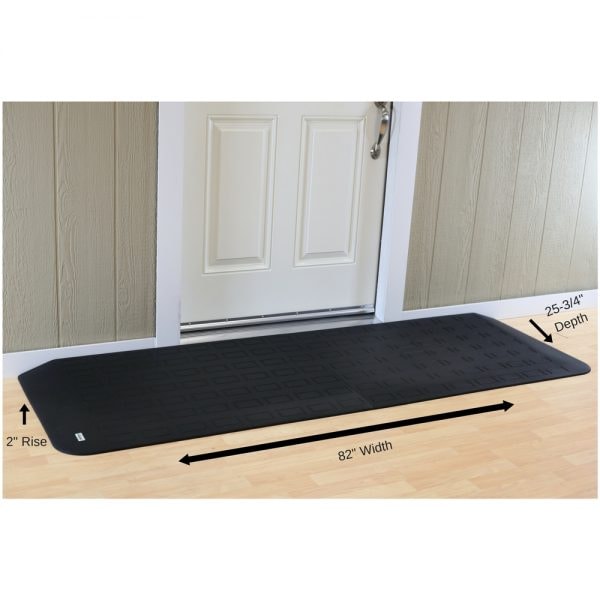 Handi Ramp ADA Compliant Rubber Threshold Ramp: 2" Rise x 82" Wide x 23 ...
