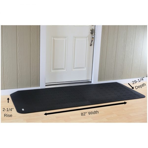 HANDIRAMP ADA Compliant Rubber Threshold Ramp: 2-1/4" Rise x 82" Wide x ...