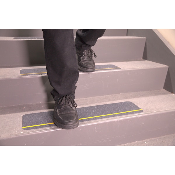 Handi Treads Adhesive Anti-Slip Treads 6"x 24"- Reflective Stripe Grit ...