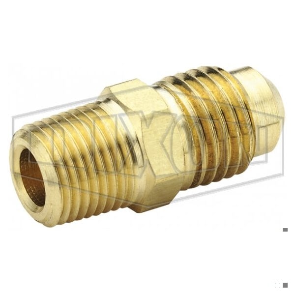 Dixon Tube Connector, 3/8 x 1/2 in Nominal, SAE Flare x MNPT, Brass 48F ...